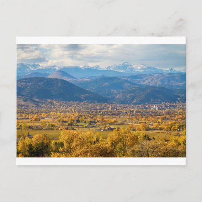 Boulder Colorado Autumn Scenic View Postcard | Zazzle