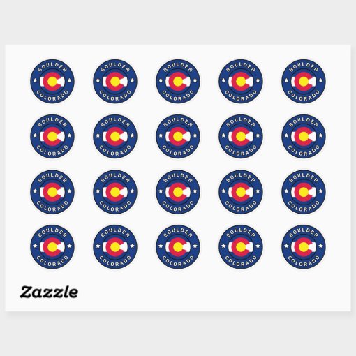 Boulder Colorado Classic Round Sticker | Zazzle