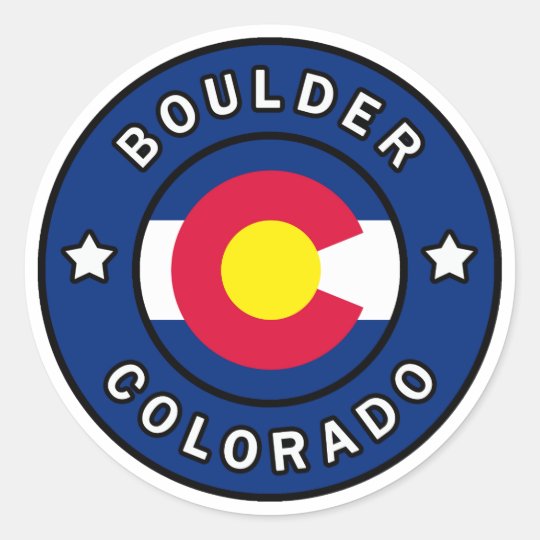 Boulder Colorado Classic Round Sticker | Zazzle.com