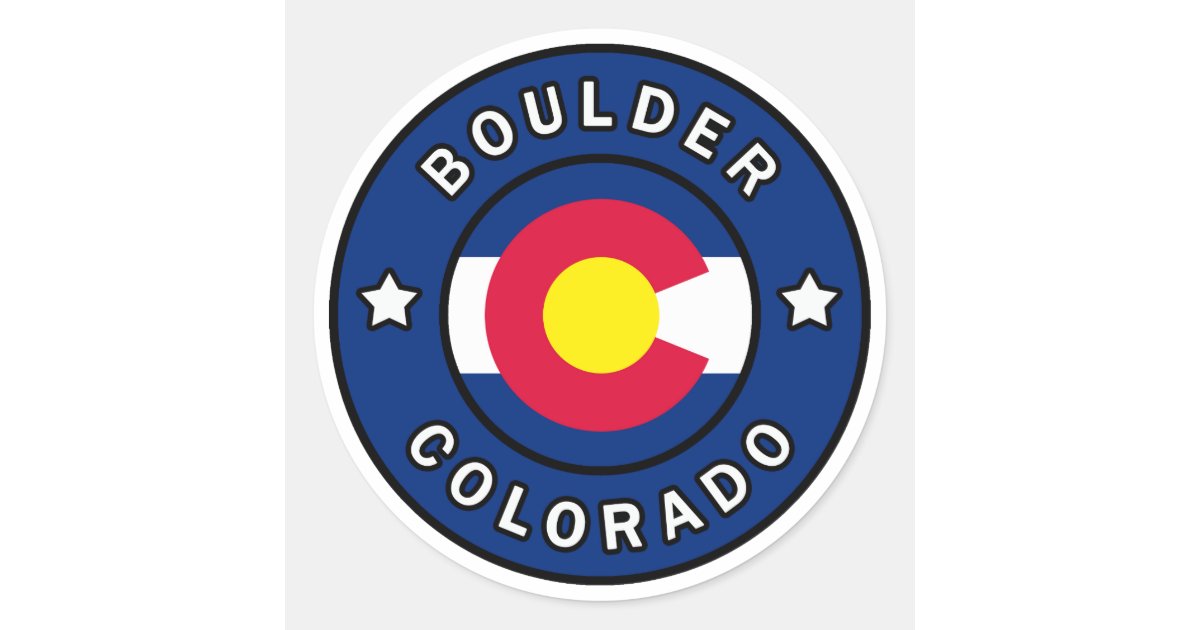 Boulder Colorado Classic Round Sticker | Zazzle