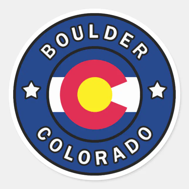 Boulder Colorado Classic Round Sticker | Zazzle
