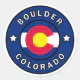 Boulder Colorado Classic Round Sticker | Zazzle