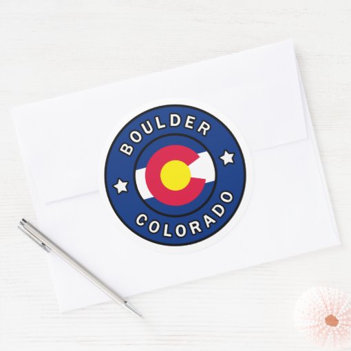 Boulder Colorado Classic Round Sticker | Zazzle