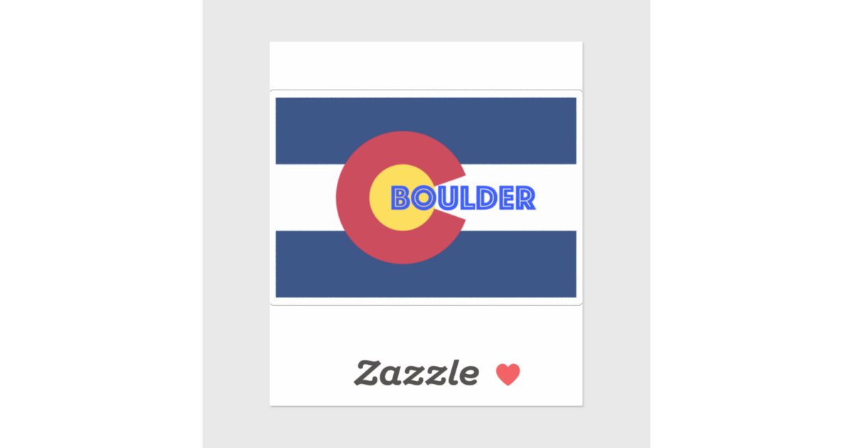 Boulder Colorado Flag Sticker | Zazzle