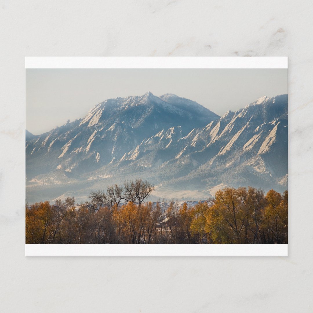 Boulder Colorado Flatirons Country Fall View Postcard | Zazzle