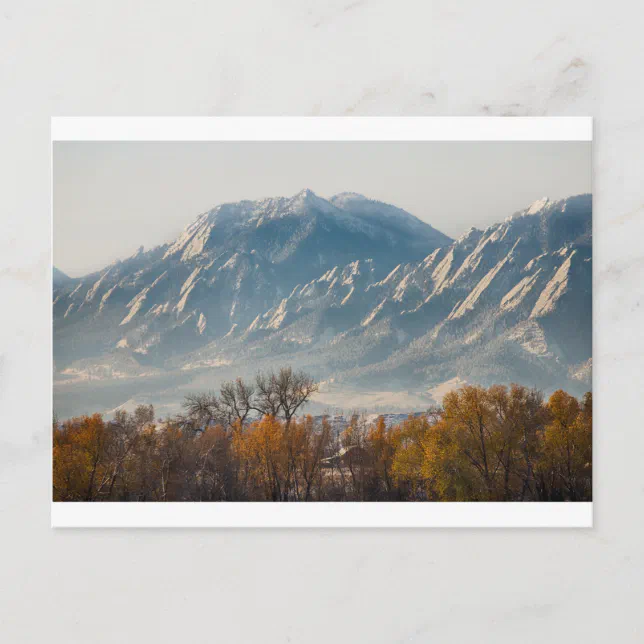 Boulder Colorado Flatirons Country Fall View Postcard | Zazzle