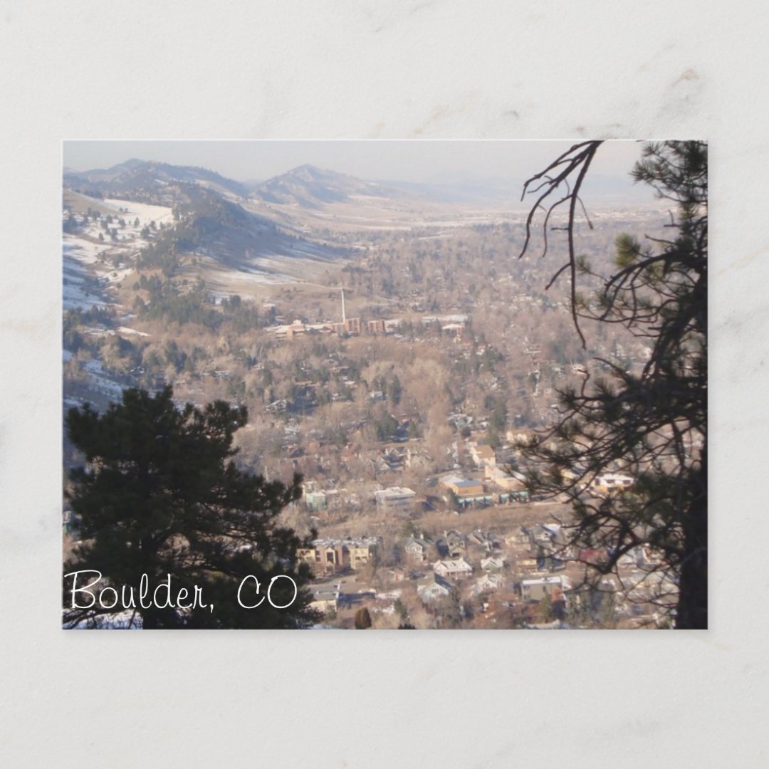 Boulder, Colorado from Above Postcard | Zazzle