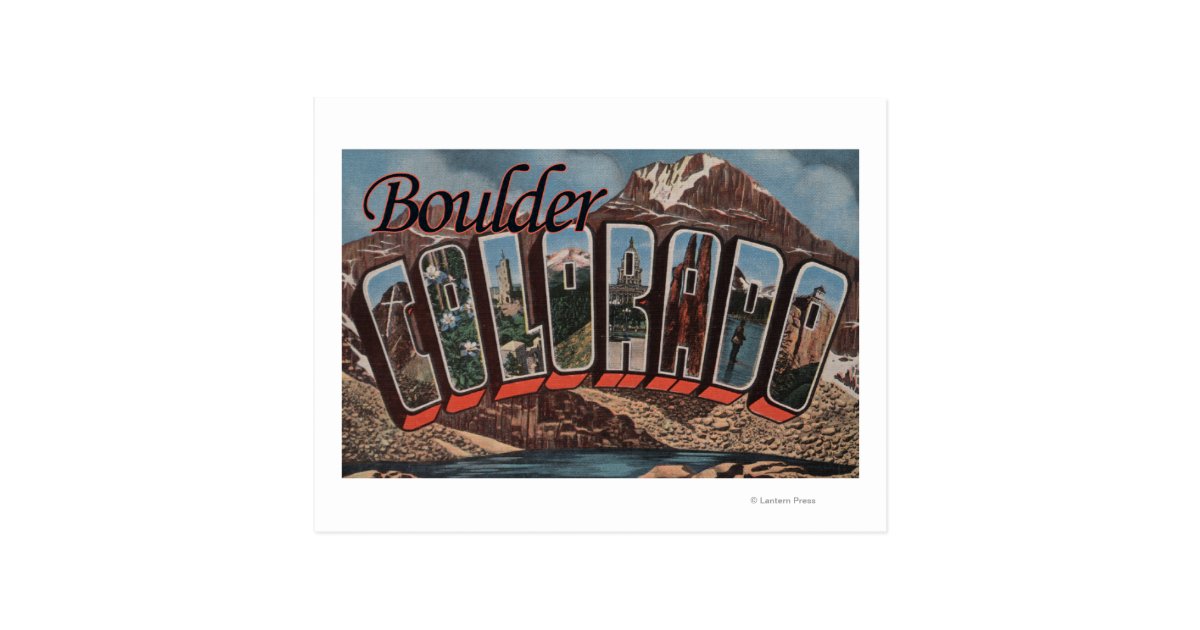 Boulder, Colorado - Large Letter Scenes Postcard | Zazzle.com
