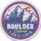 Boulder Colorado Retro Sunset Mountain Souvenirs Sticker | Zazzle