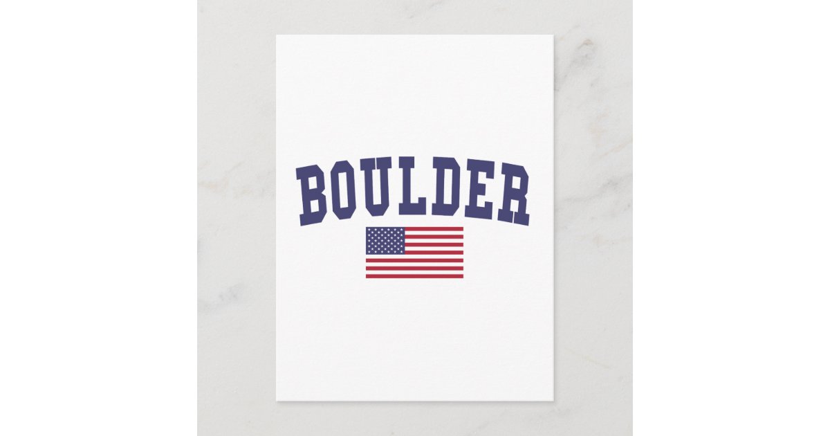 Boulder US Flag Postcard | Zazzle