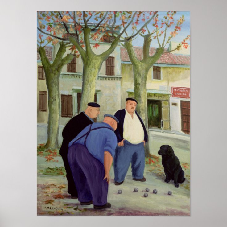 Boules Players Poster | Zazzle