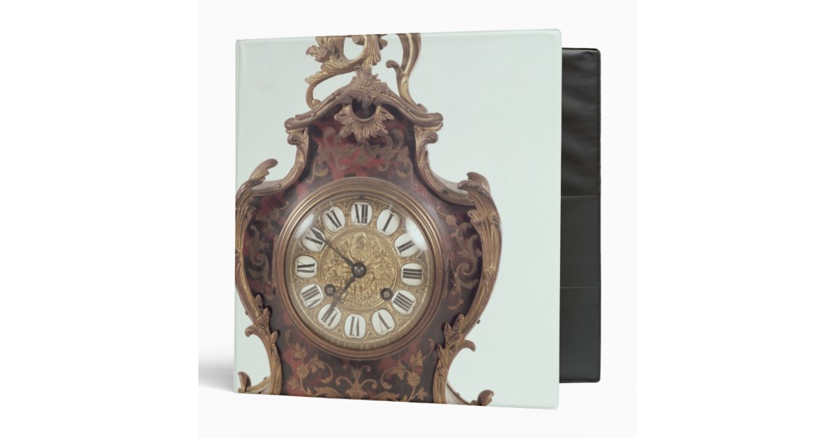 Boulle bracket clock by A.Brocot Delettrez 3 Ring Binder | Zazzle