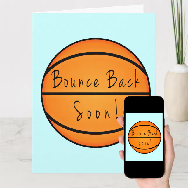 Bounce Back Soon Basketball Card | Zazzle
