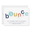Bounce birthday party invitation | Zazzle