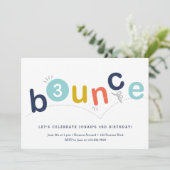 Bounce birthday party invitation | Zazzle