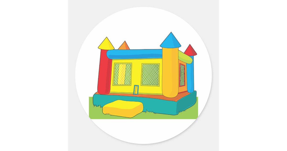 Bounce Castle Classic Round Sticker | Zazzle