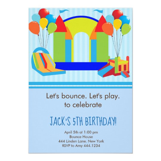 Bounce House Birthday Invitations | Zazzle.com