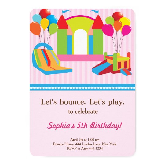 Bounce House Birthday Party Invitation | Zazzle.com