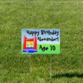 Bounce House Birthday Party Personalized Yard Sign | Zazzle