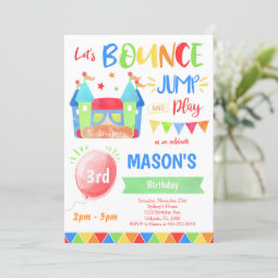 Bounce House Invitation, Bouncing Invitations | Zazzle