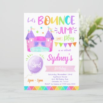 Bounce House Invitation, Bouncing Invitations | Zazzle