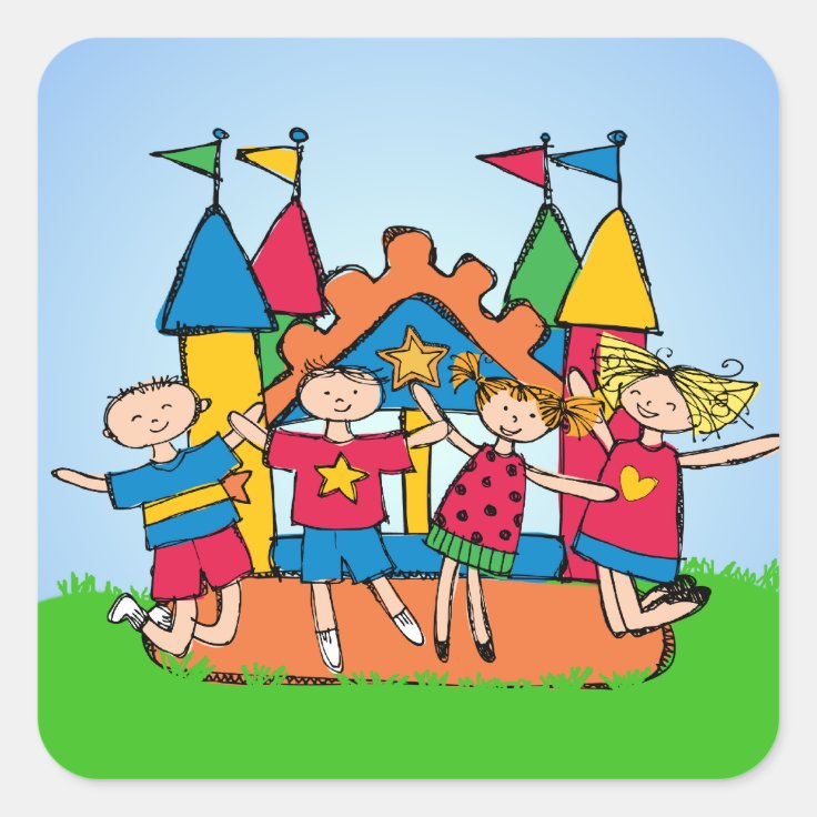 Bounce House Stickers | Zazzle