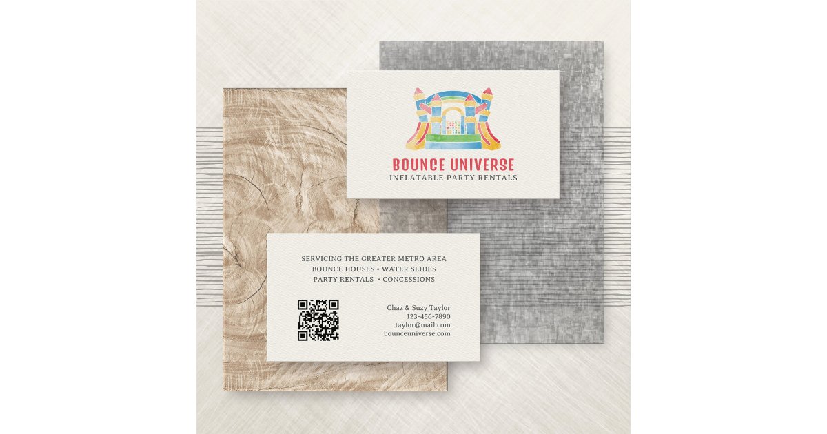 Bounce Houses Party Rentals Business Card | Zazzle