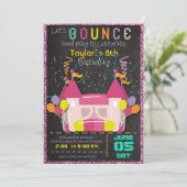 Bounce Inflatable castle Birthday Party Invitation | Zazzle