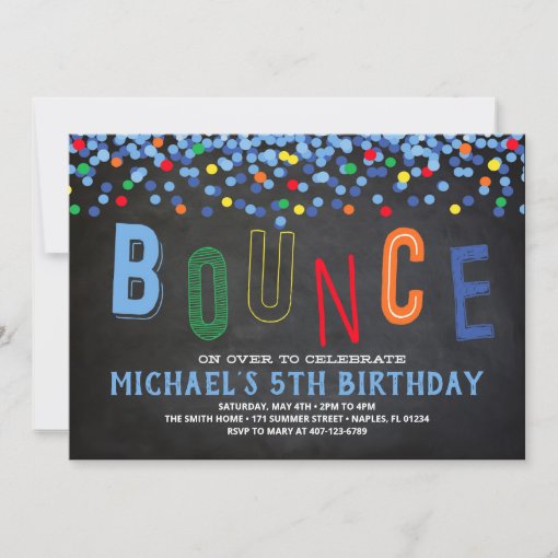 Bounce Invitation, Bounce House Party Invitation | Zazzle