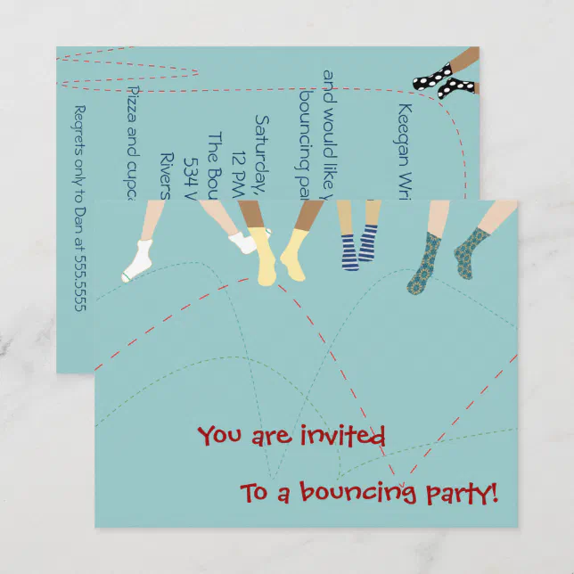 Bounce Party Invitation | Zazzle