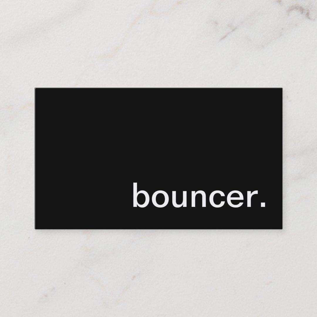 Bouncer Business Card | Zazzle