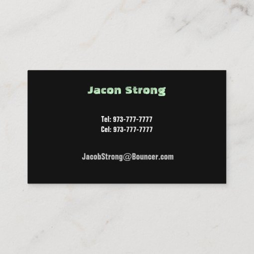 Bouncer Business Cards | Zazzle
