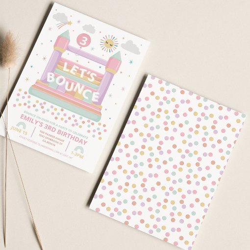 Bouncy Castle Birthday Invitation | Zazzle