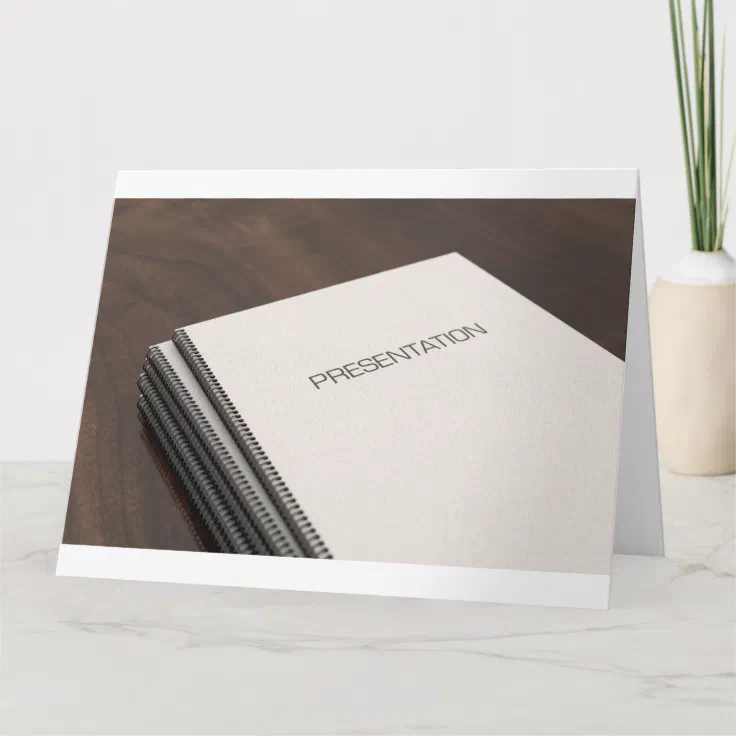 Bound Presentation Booklet Pile Card | Zazzle