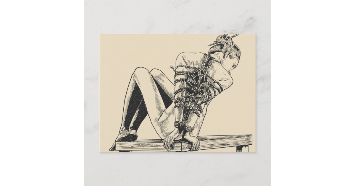 Bound to be Perfection - shibari ropes Postcard | Zazzle