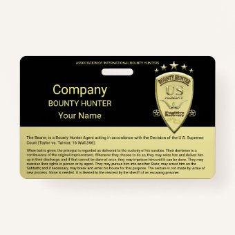 Bounty Hunter Agent Badge | Zazzle