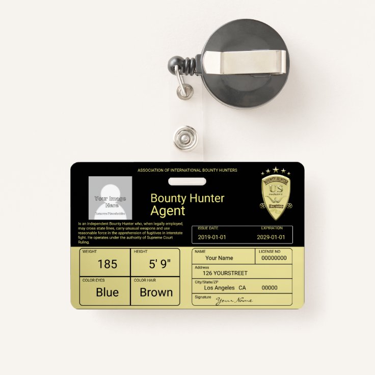 Bounty Hunter Agent Badge | Zazzle