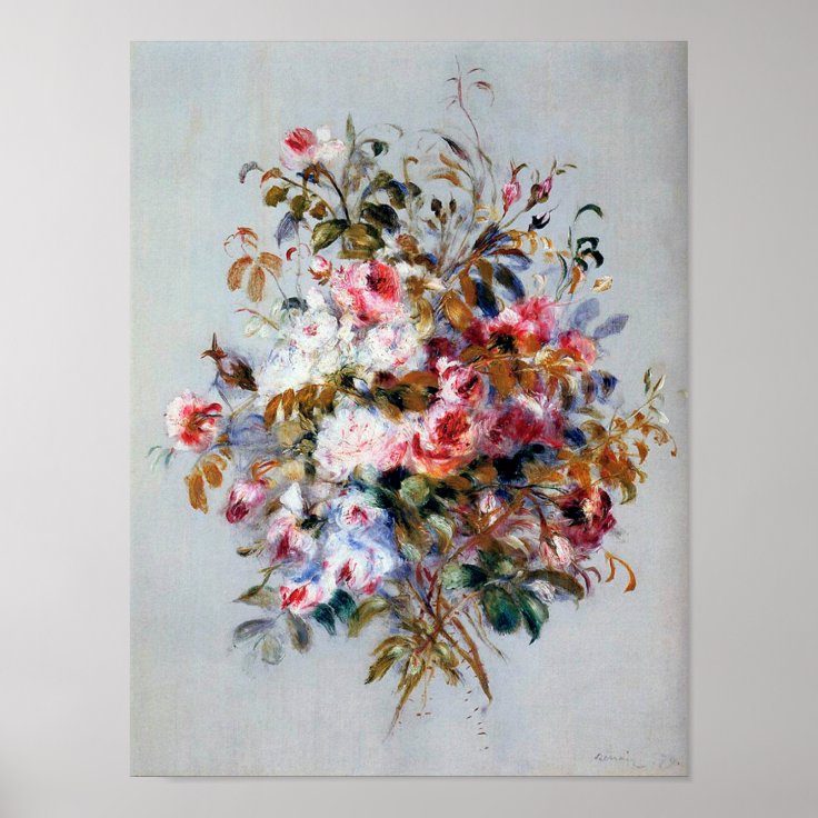 Bouquet of Roses, Renoir Poster | Zazzle