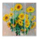 Bouquet of Sunflowers Claude Monet Triptych | Zazzle