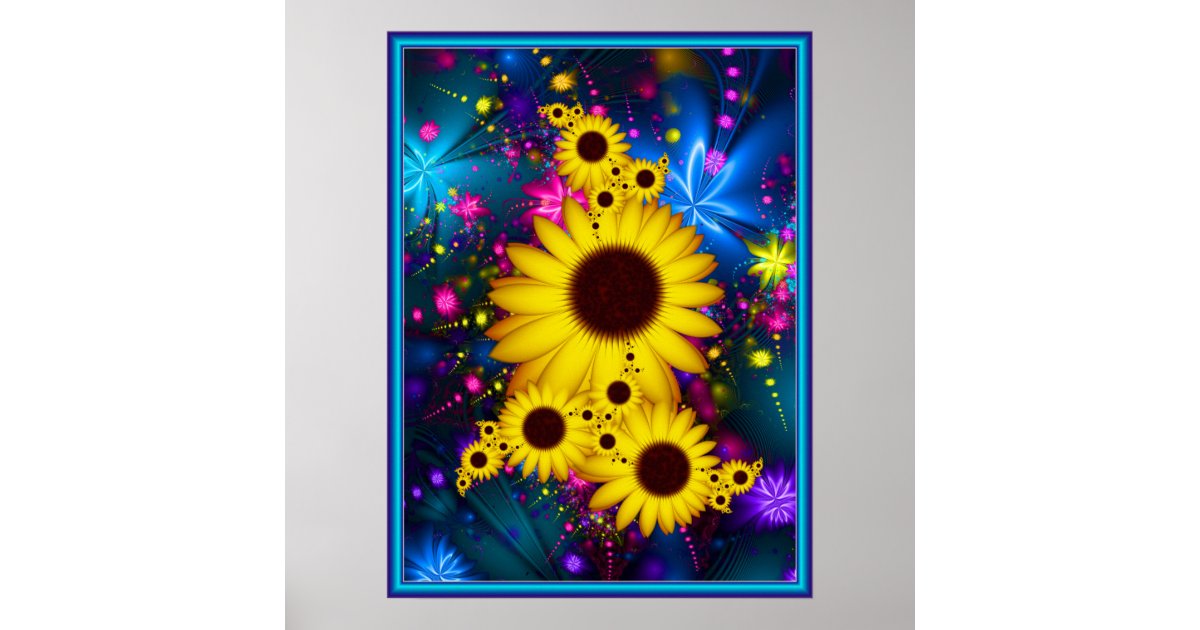 Bouquet of Sunflowers Poster | Zazzle