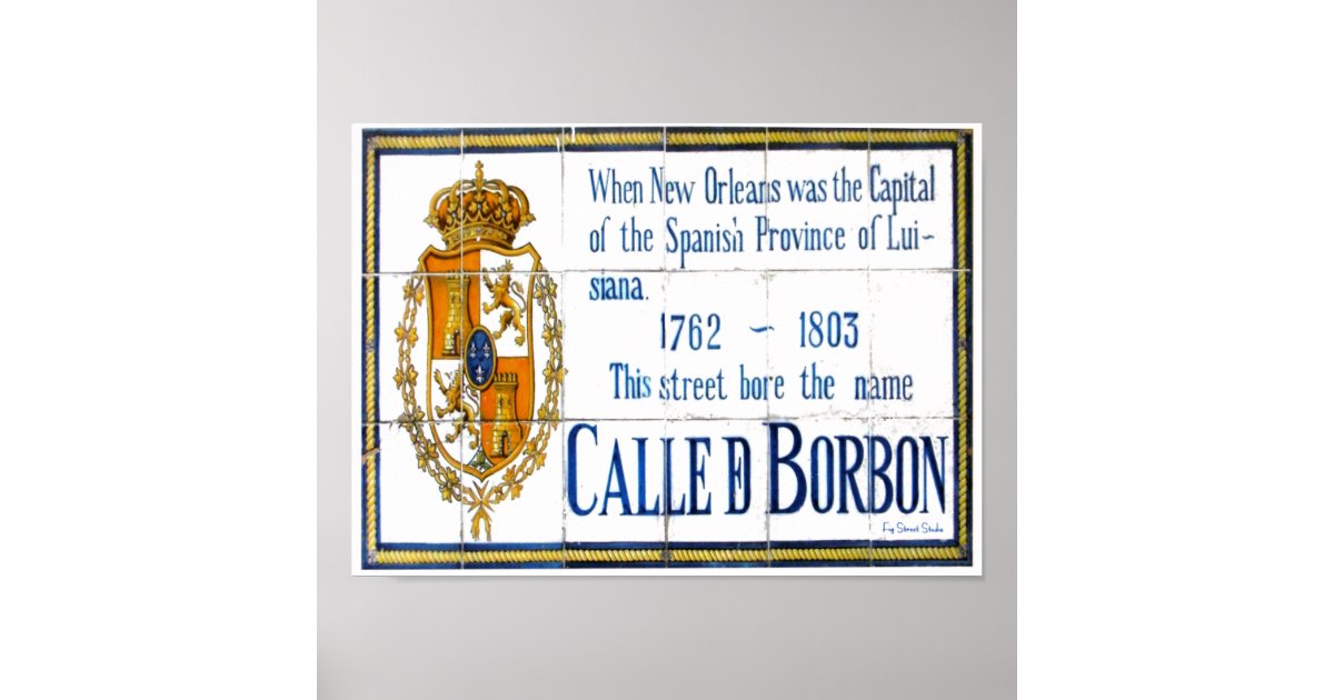 Bourbon St Tile Mural Poster | Zazzle