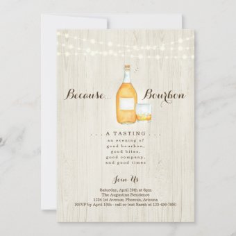 Bourbon Tasting Party Invitation | Zazzle