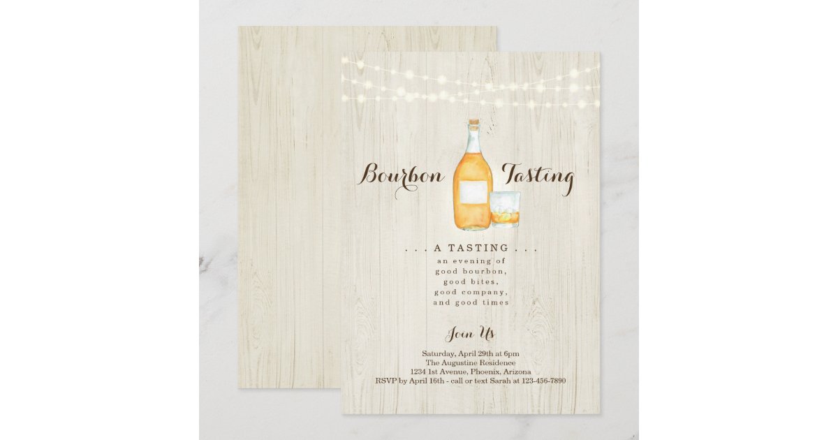 Bourbon Tasting Party Invitation | Zazzle