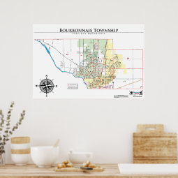 Bourbonnais Township Precinct Map Poster | Zazzle