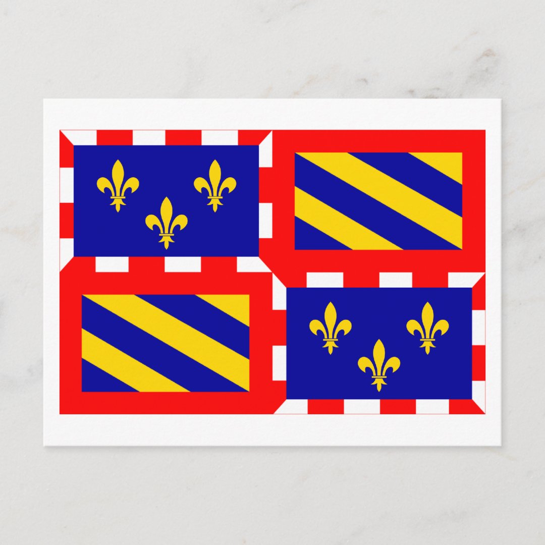 Bourgogne flag postcard | Zazzle