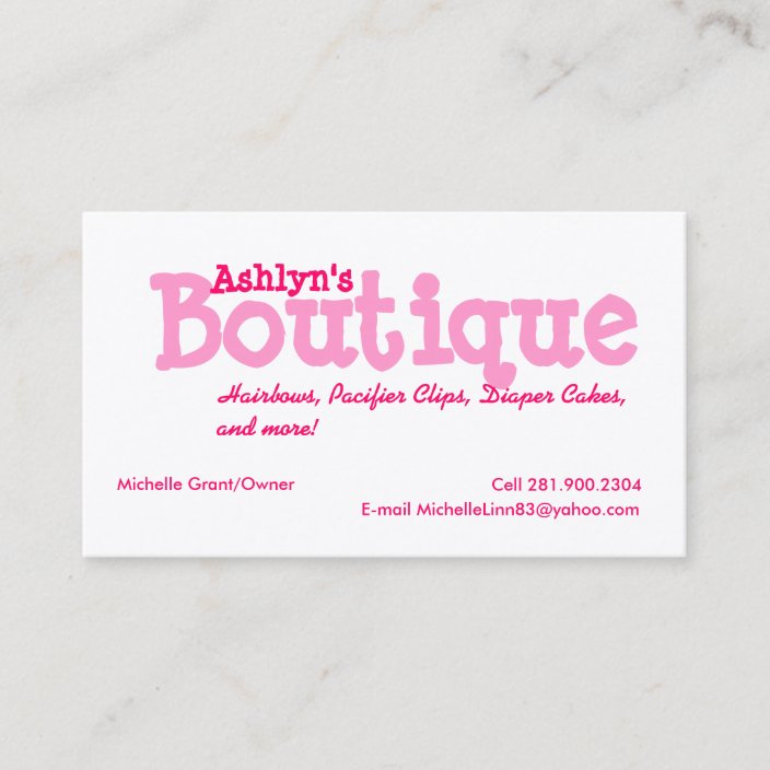Boutique Business Card | Zazzle.com