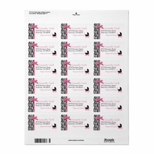 Boutique Chic Girl Address Label | Zazzle