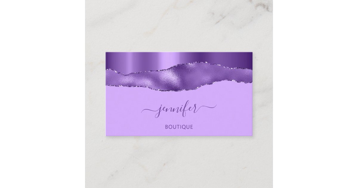 Boutique Shop QR Code White Purple Violet Business Card | Zazzle