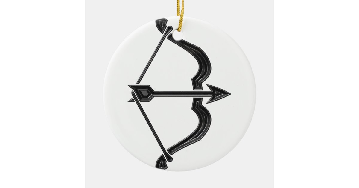 Bow and Arrow Ceramic Ornament | Zazzle