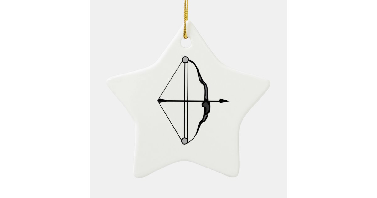 Bow & Arrow Ceramic Ornament | Zazzle